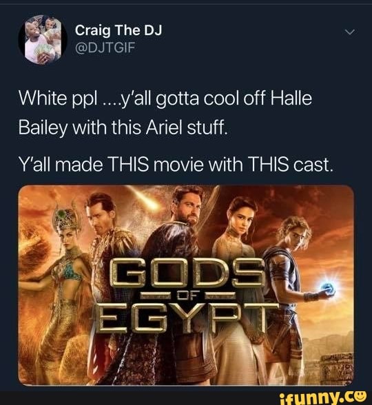 White ppl .,..y'all gotta cool off Halle Bailey with this Ariel stuff ...