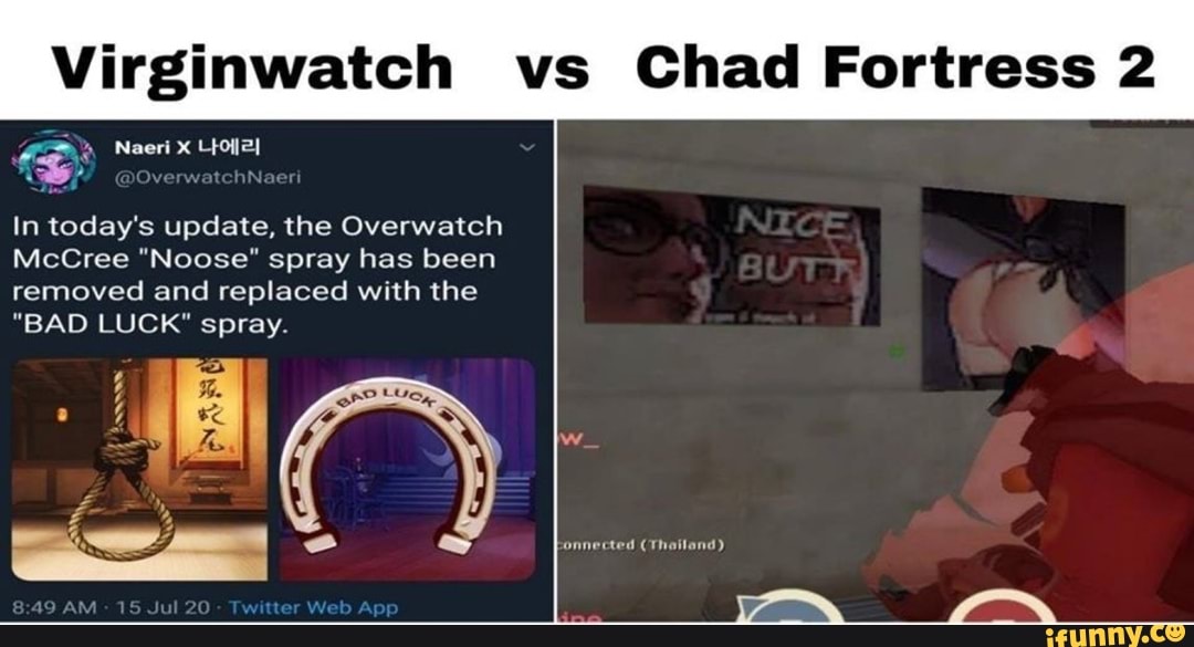 Virginwatch vs Chad Fortress 2 In today's update, the Overwatch McCree ...