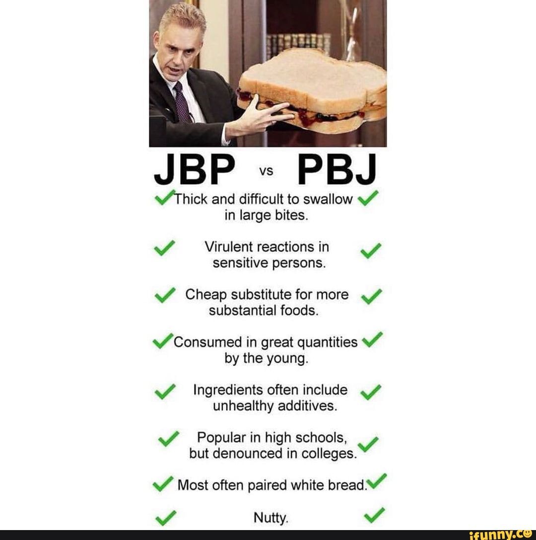 JBP PBJ Thick and difficult to swallow in large bites. Virulent ...