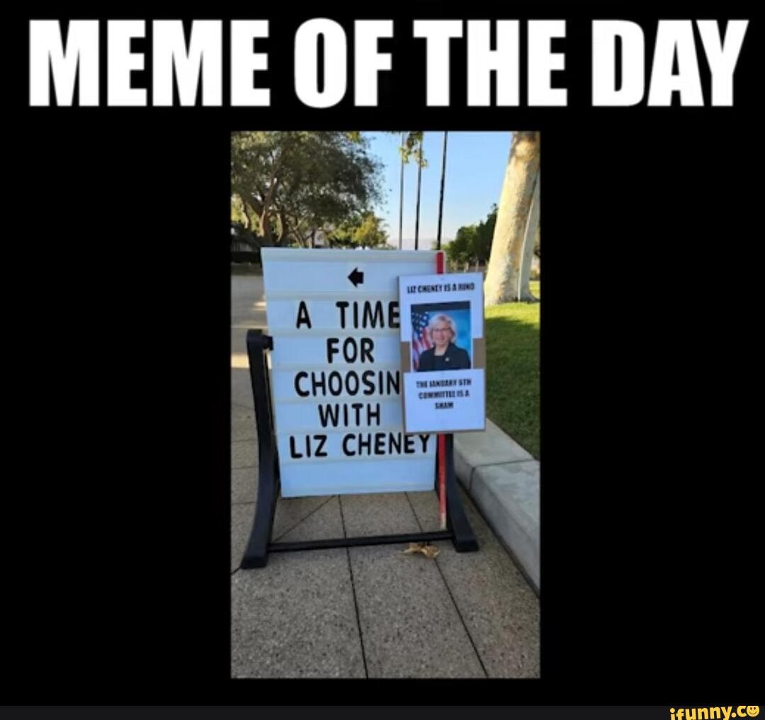 MEME OF THE DAY WITH LIZ CHENEY - iFunny