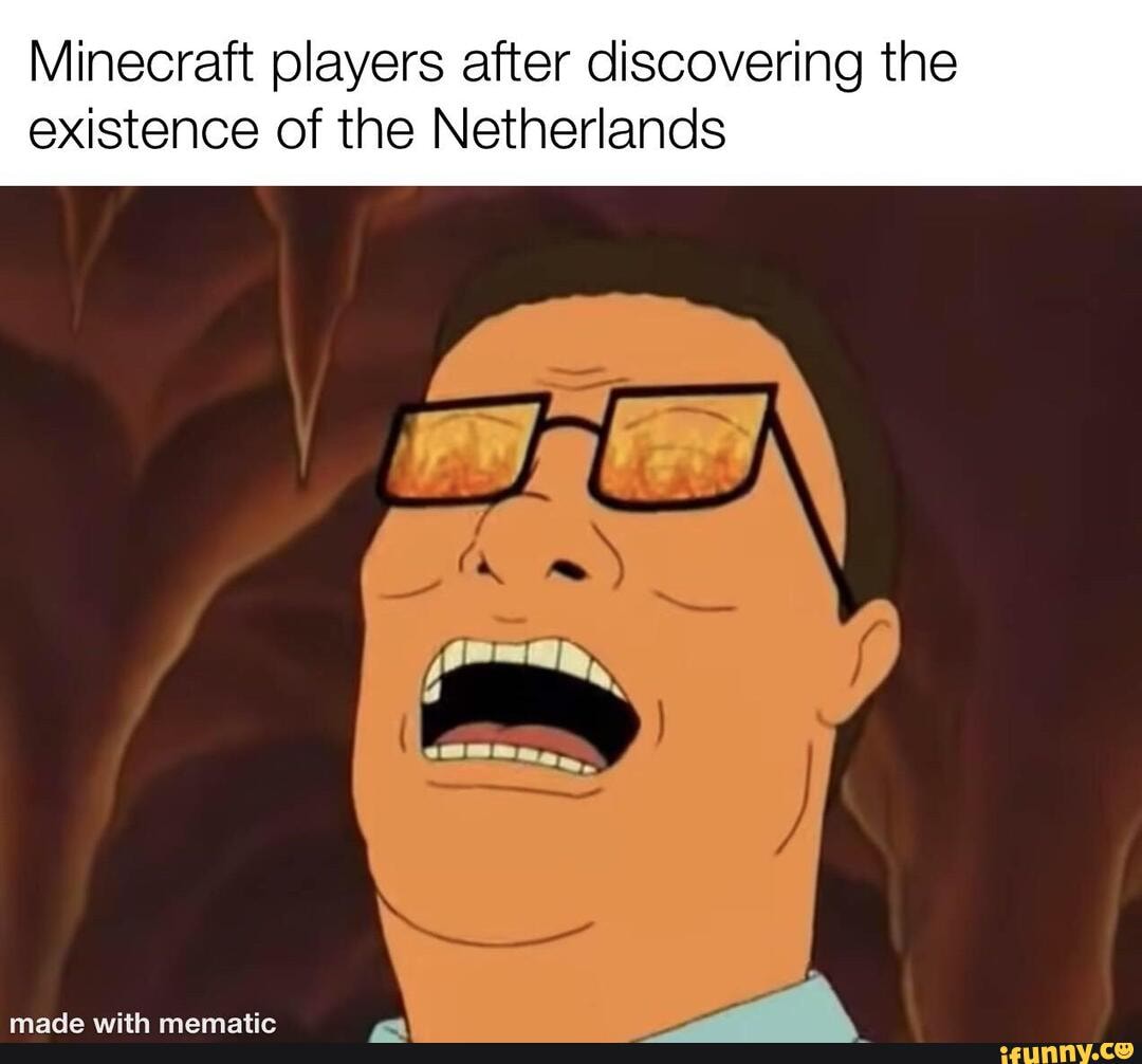 Minecraft players after discovering the existence of the Netherlands ...