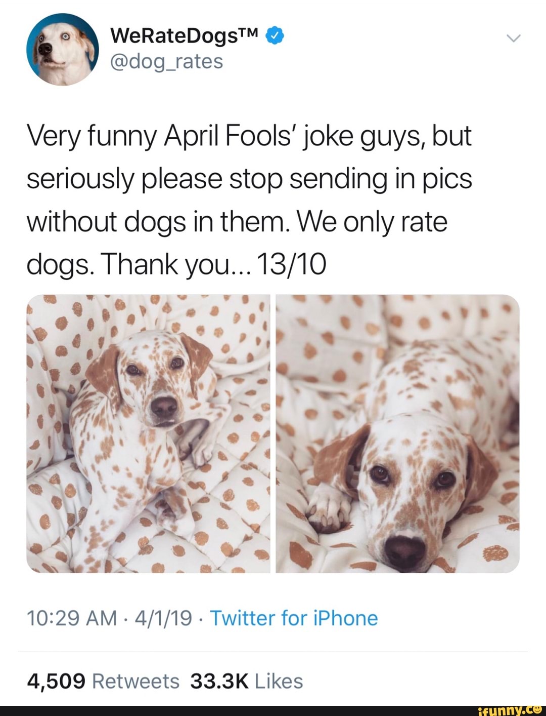 Very funny April Fools' joke guys, but seriously please stop sending in ...