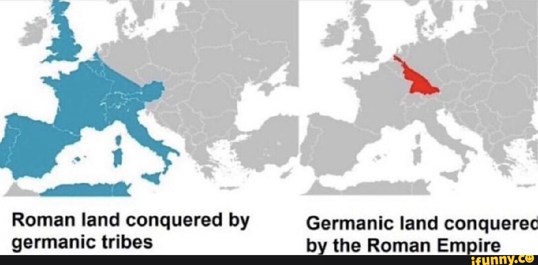 Roman land conquered by Germanic land conquerec germanic tribes by the ...