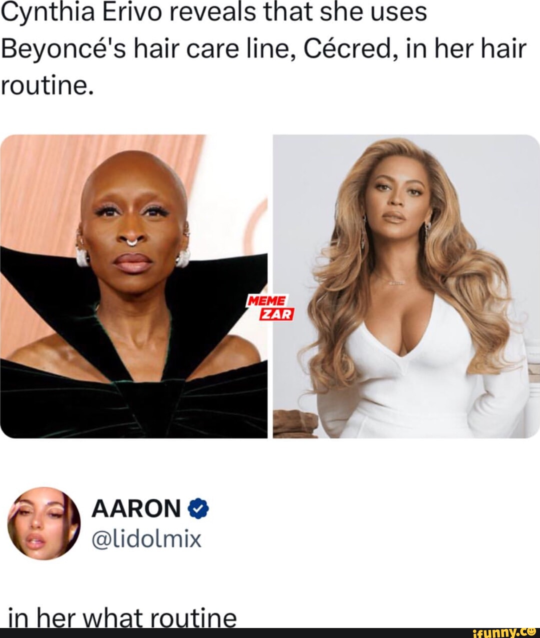 Cynthia Erivo reveals that she uses Beyonce's hair care line, Ccred, in her hair routine. AARON ...