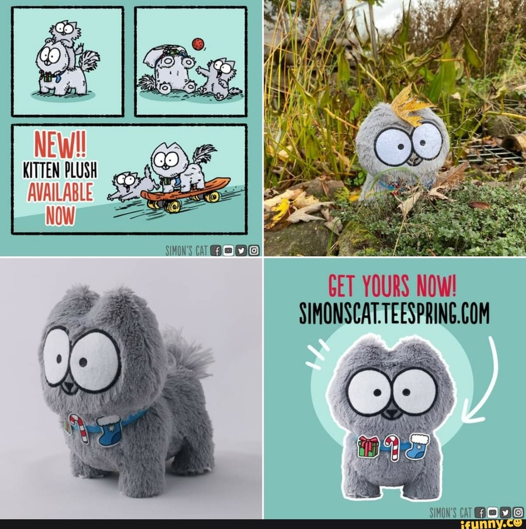 NEW! KITTEN PLUSH AVAILABLE GET YOURS NOW! COM SIMON'S CAT EXE) SIMON'S ...