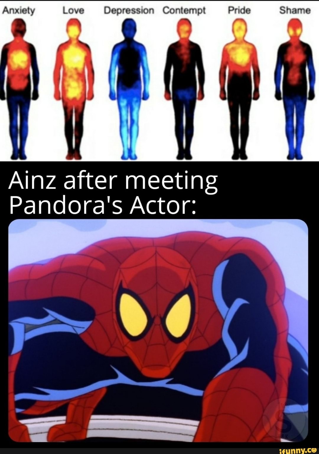 Anxiety Love Depression Contempt Pride Shame Ainz after meeting Pandora ...