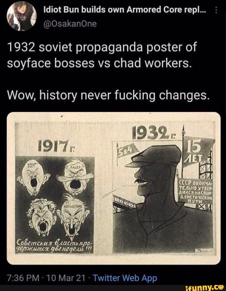 \ idiet Bun builds own Armered Core repl... @OsakanOne 1932 soviet ...