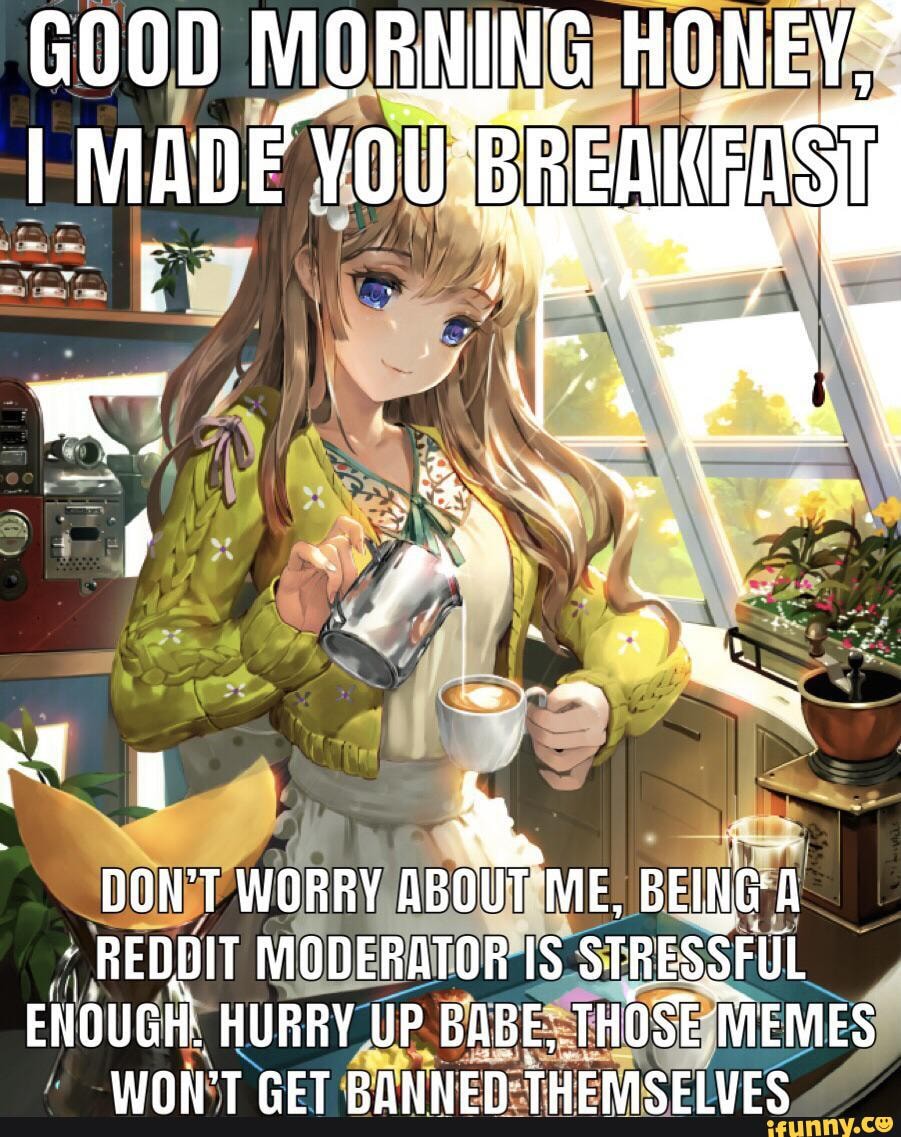 GOOD MORNING HONEY;" at, I MADE DON'T WORRY ABOUT ME, BEING REDDIT ...