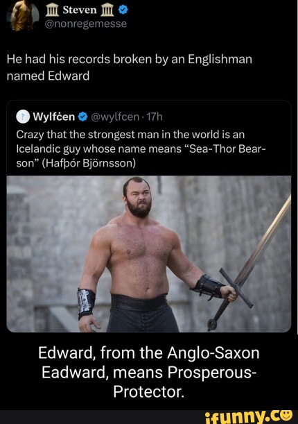 Steven @ He had his records broken by an Englishman named Edward ...