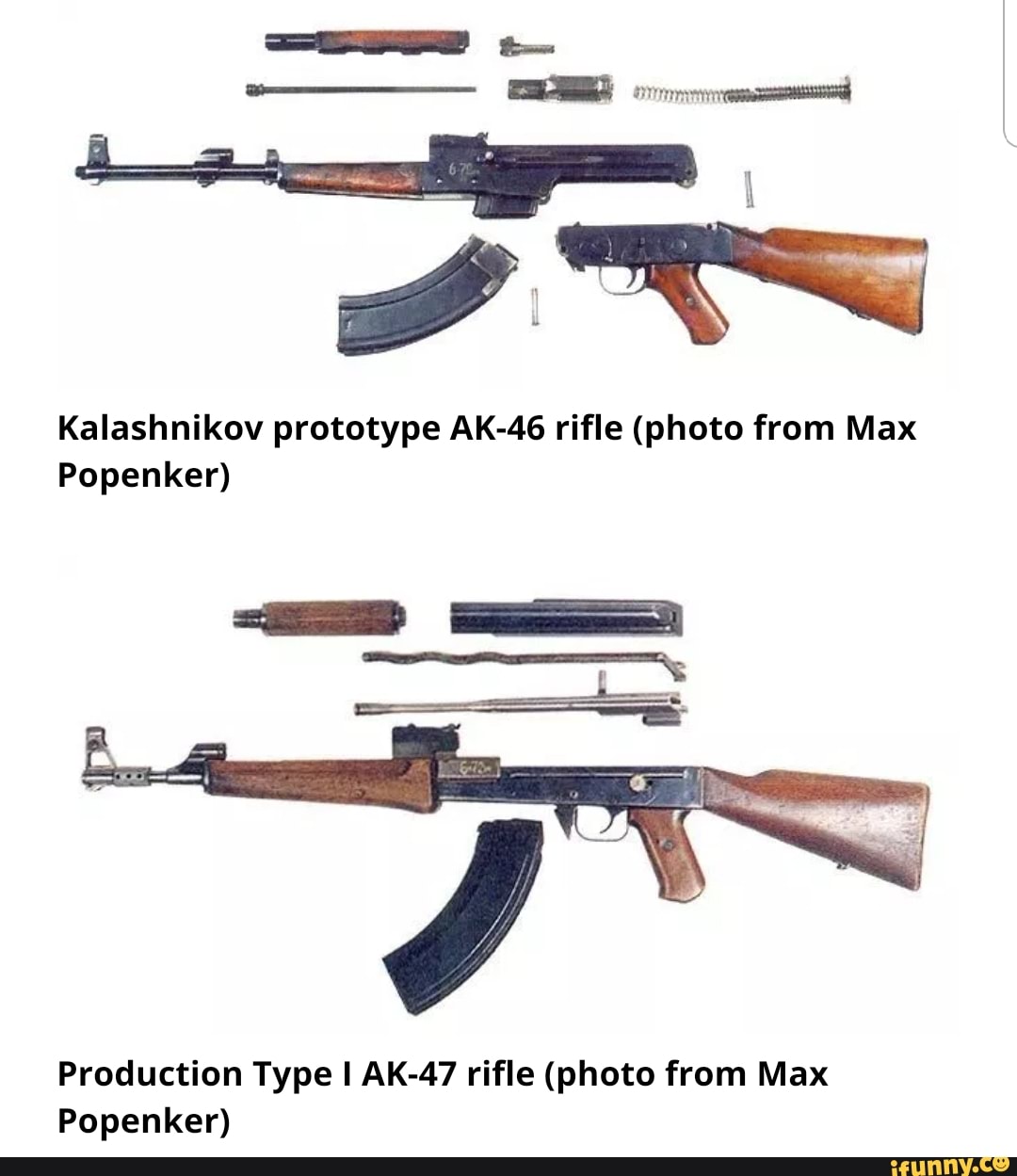 Kalashnikov prototype AK-46 rifle (photo from Max Popenker) Production ...