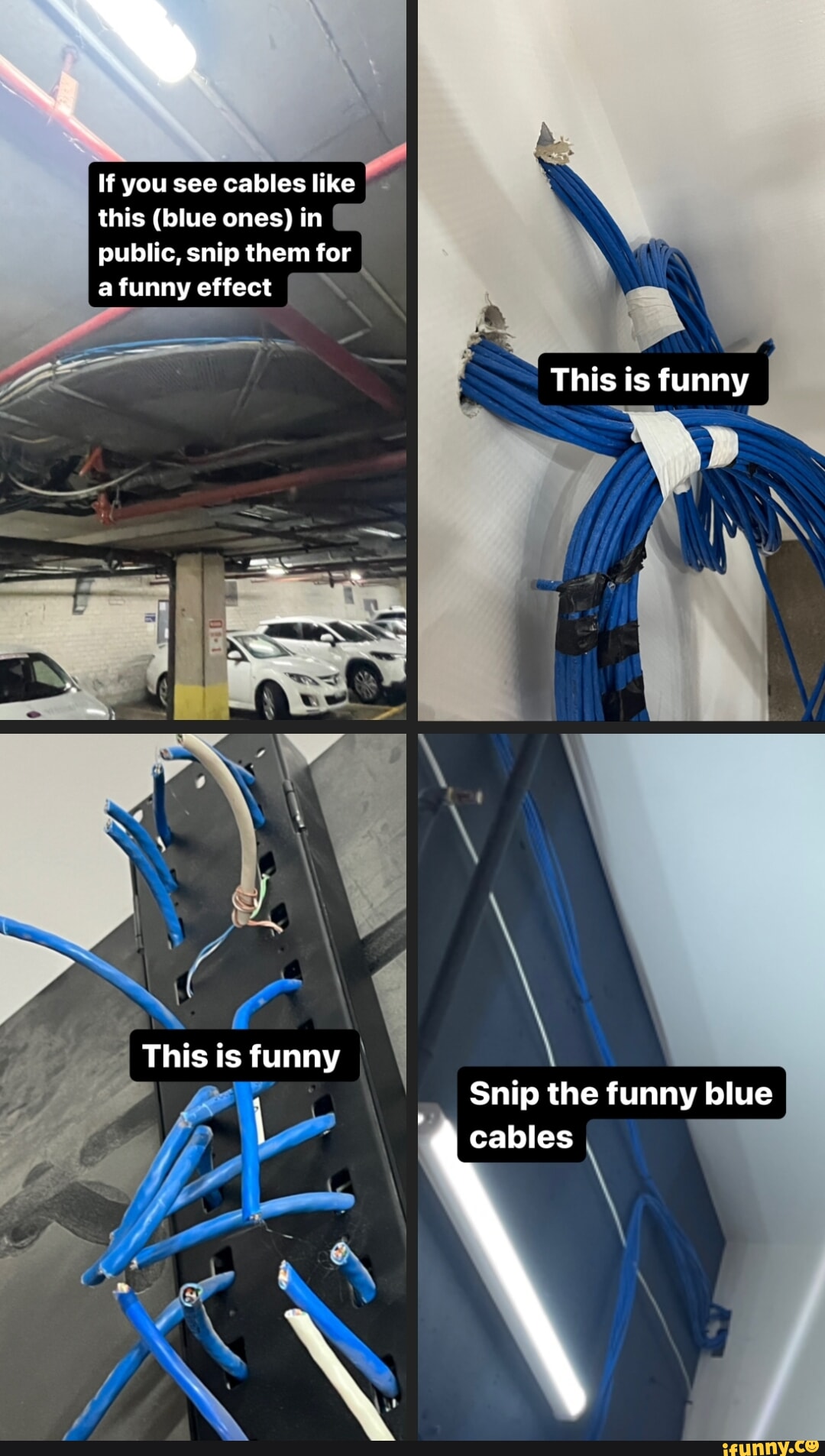 If you see cables like this (blue ones) in public, snip them for a ...