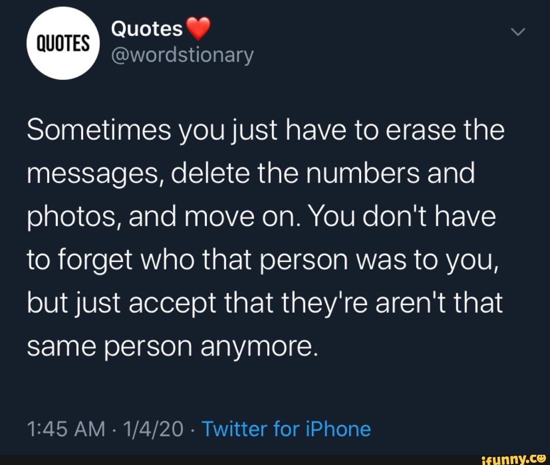 Sometimes you just have to erase the messages, delete the numbers and ...