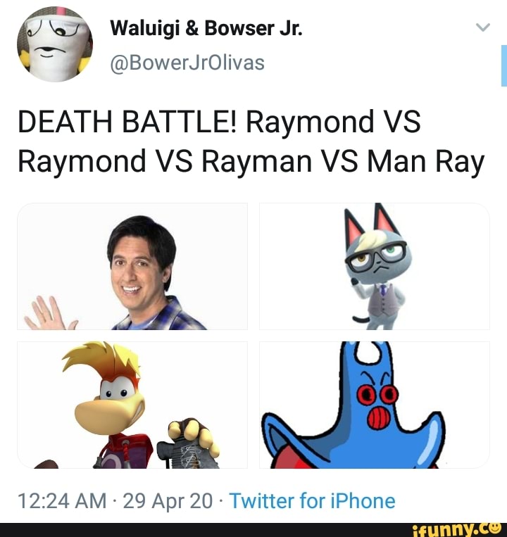 DEATH BATTLE! Raymond VS Raymond VS Rayman VS Man Ray Twitter for ...
