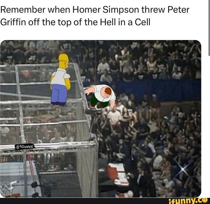 Remember when Homer Simpson threw Peter Griffin off the top of the Hell ...