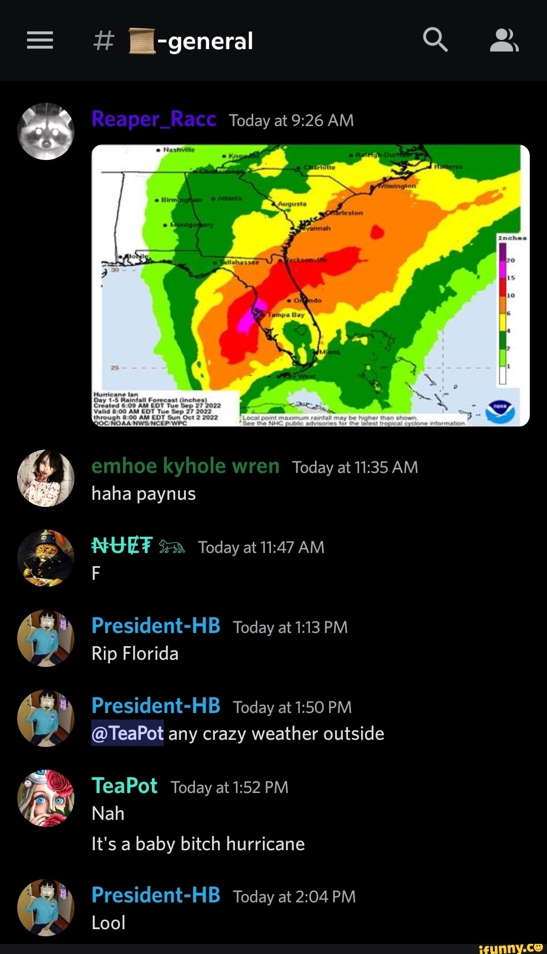 general Q BB Today at AM emhoe kyhole wren Today at AM haha paynus NUEF ...