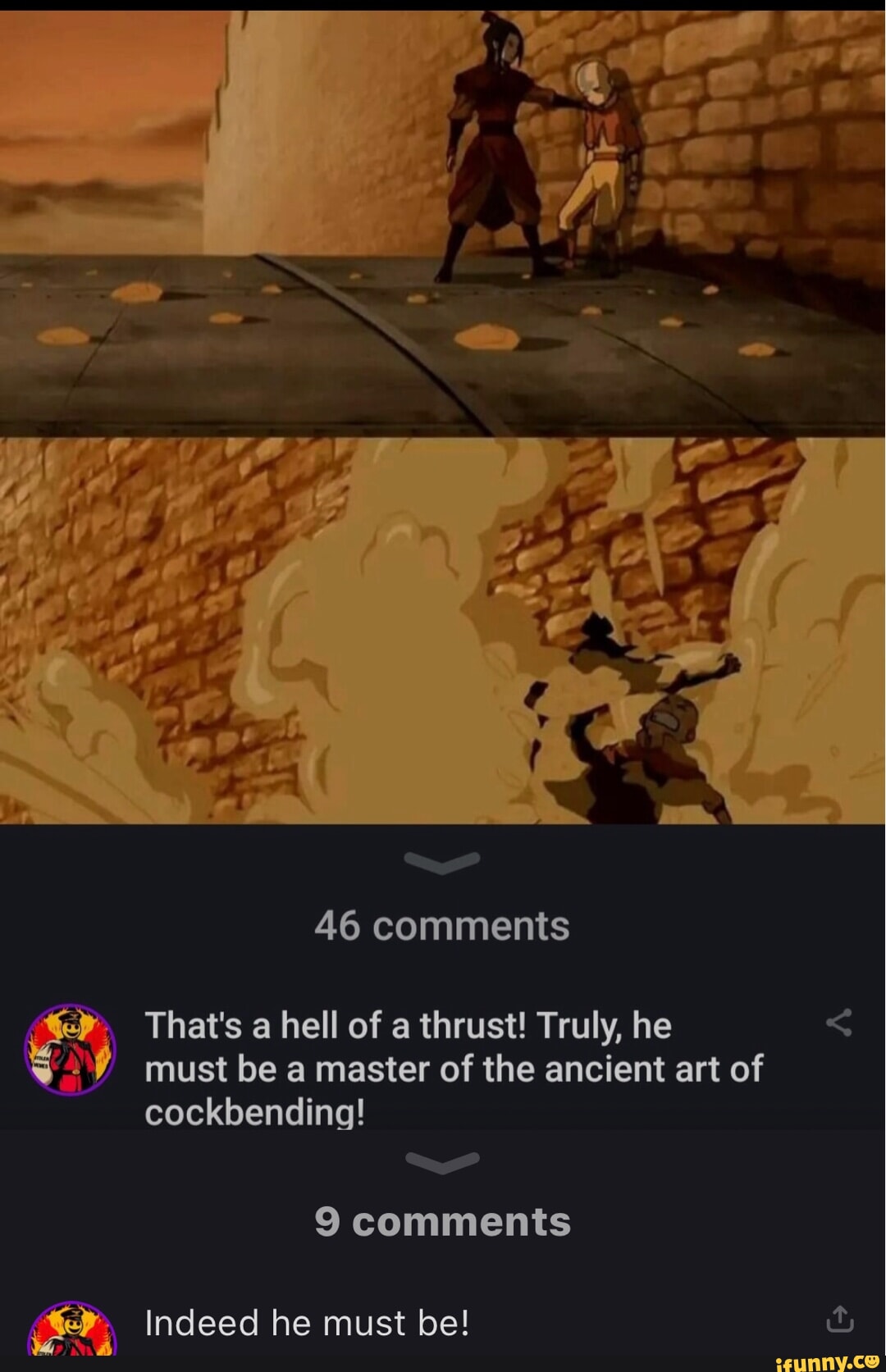 46 comments That's a hell of a thrust! Truly, he must be a master of ...