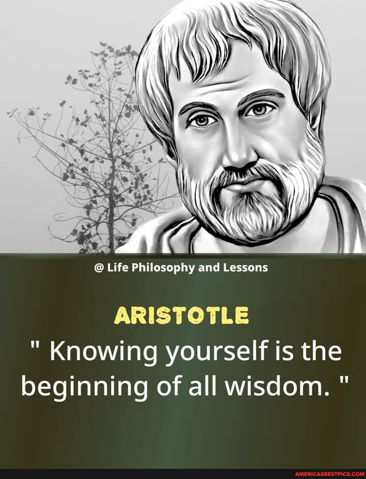 SN @ Life Philosophy and Lessons ARISTOTLE " Knowing yourself is the ...
