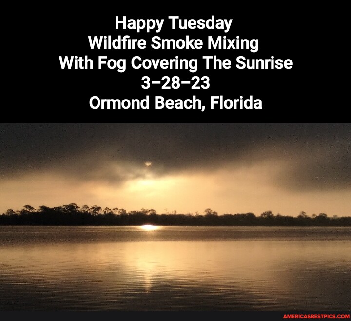 Happy Tuesday Wildfire Smoke Mixing With Fog Covering The Sunrise 3-28 ...