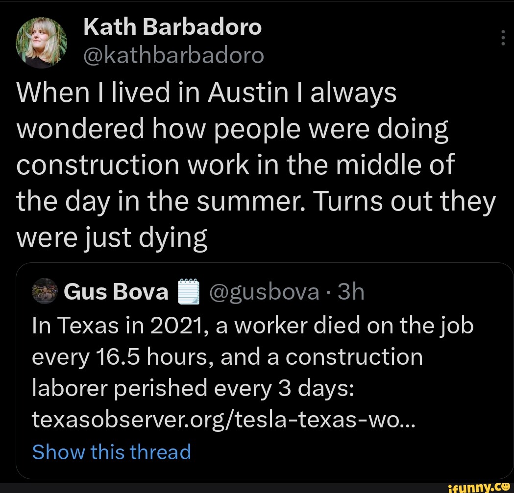 Kath Bar @kathbarbadoro When I lived in Austin I always wondered how ...