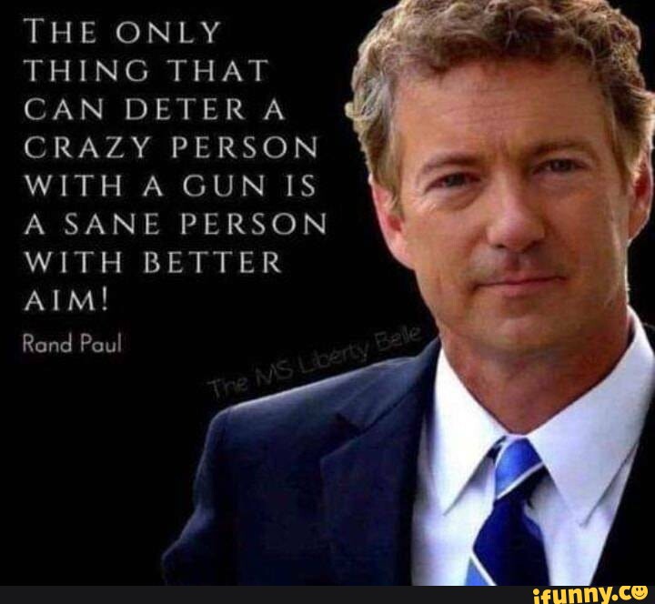 THE ONLY THING THAT CAN DETER A CRAZY PERSON WITH A GUN IS A SANE ...