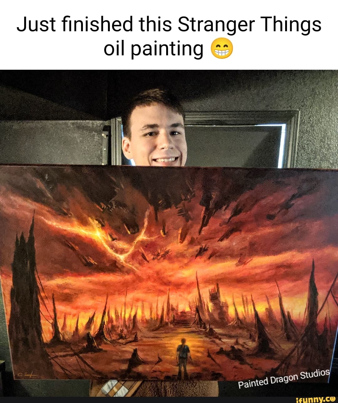 Just finished this Stranger Things oil painting on studios, painted ...