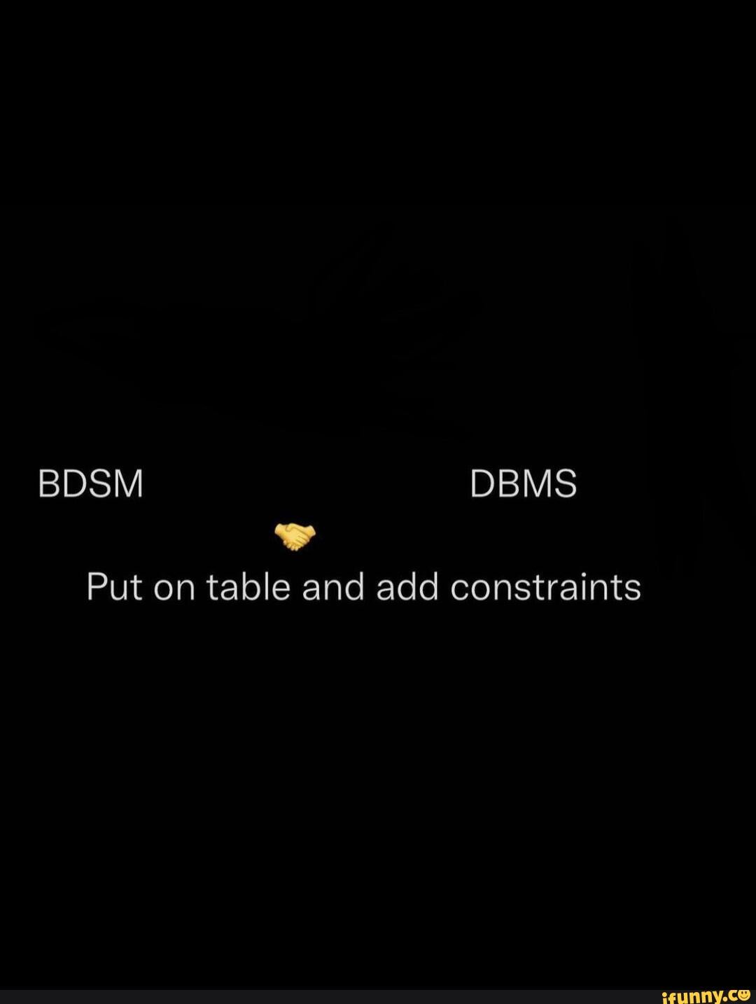 Dbms memes. Best Collection of funny Dbms pictures on iFunny