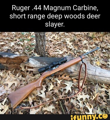 Ruger .44 Magnum Carbine, short range deep woods dee slayer. noes - iFunny