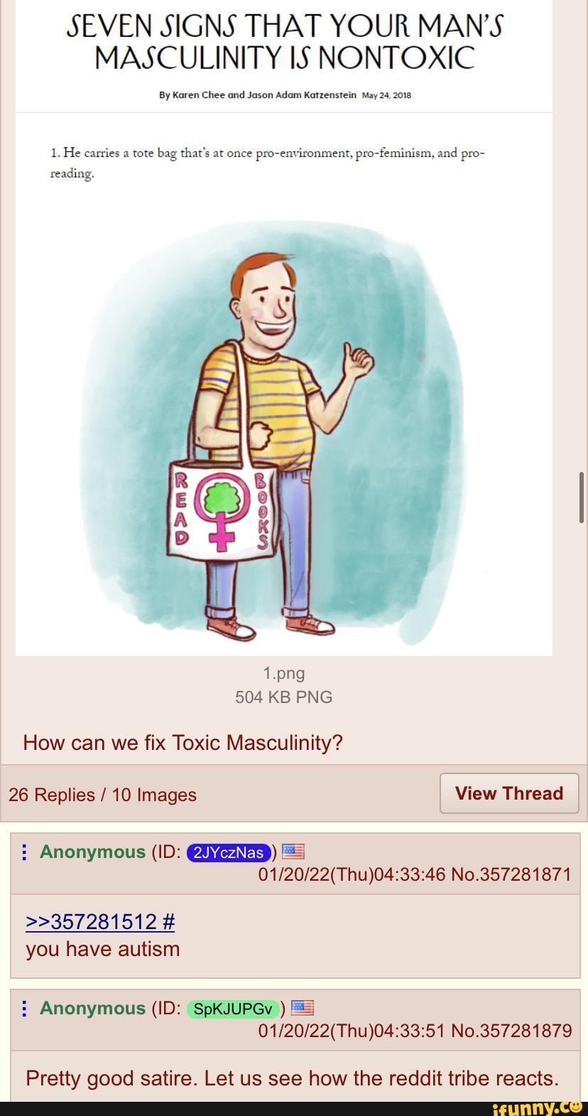 SEVEN SIGNS THAT YOUR MAN'S MASCULINITY IS NONTOXIC By Karen Chee and ...