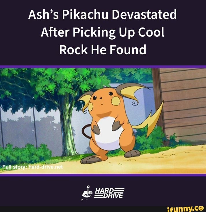 Ash's Pikachu Devastated After Picking Up Cool Rock He Found Full story ...