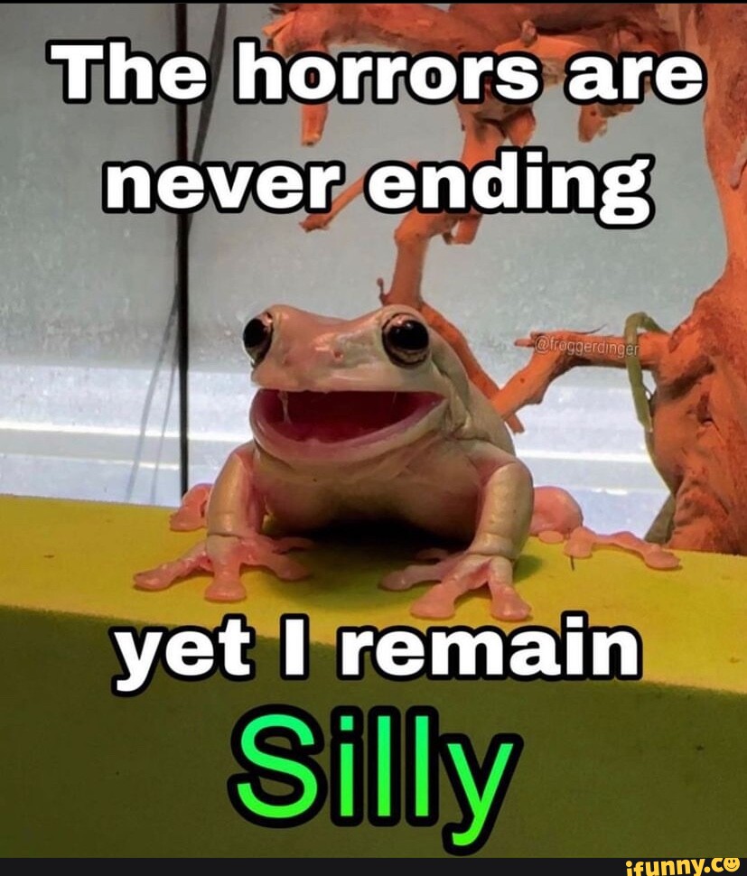 The horrors are never ending yet I remain Silly - iFunny