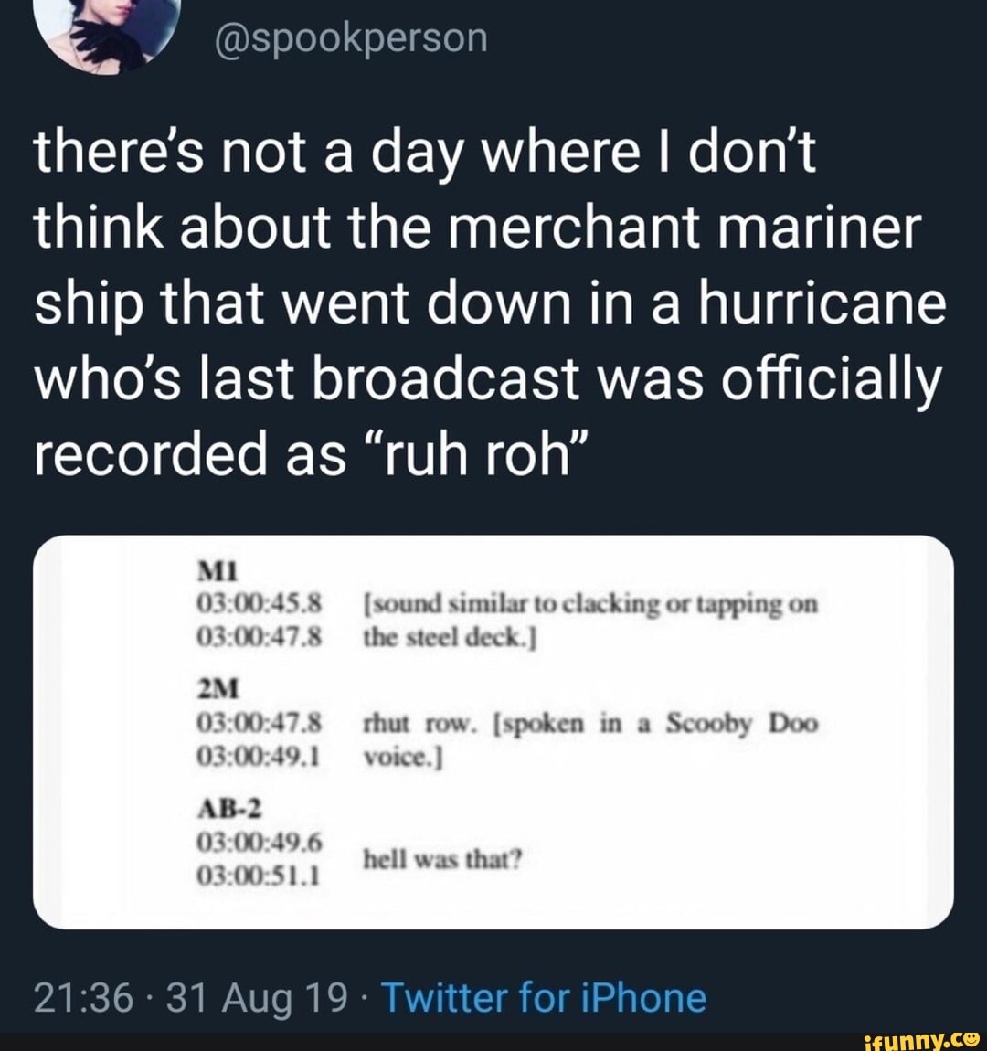 There's not a day where I don't think about the merchant mariner ship ...