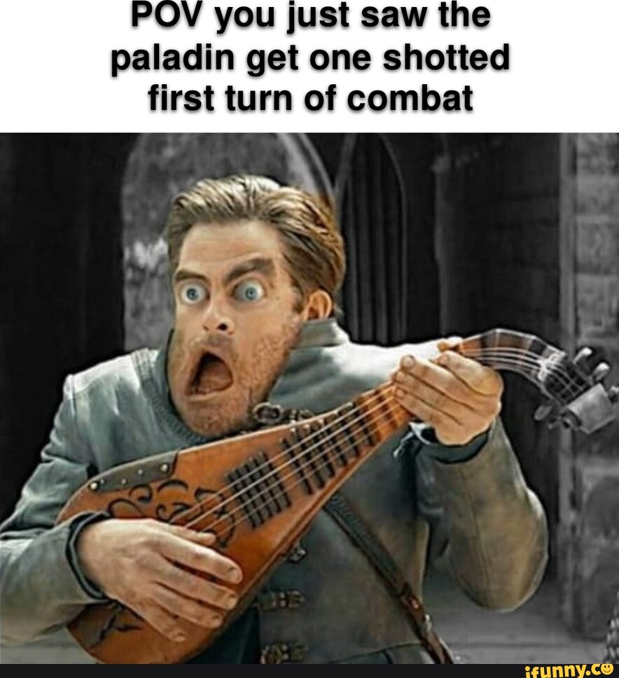 POW you just saw the paladin get one shotted first turn of combat - iFunny