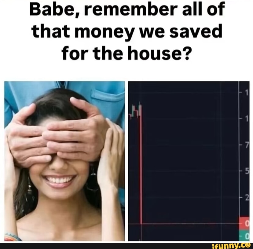 Babe, remember all of that money we saved for the house? - iFunny