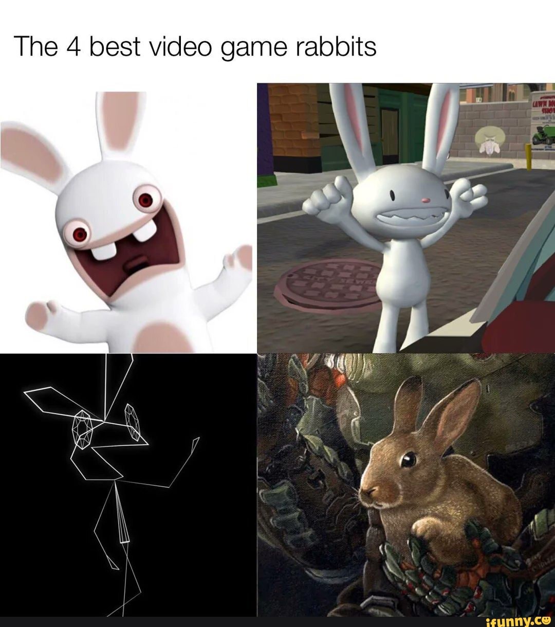 The 4 best video game rabbits - iFunny