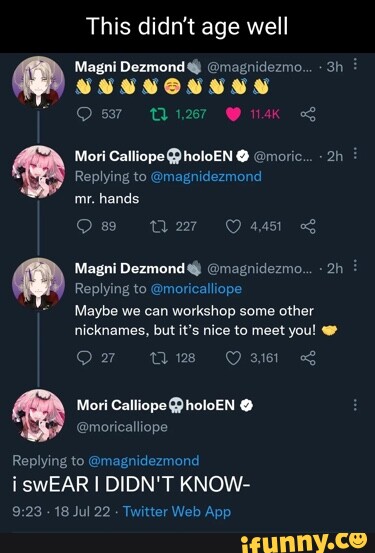 Calliopemori memes. Best Collection of funny Calliopemori pictures on ...