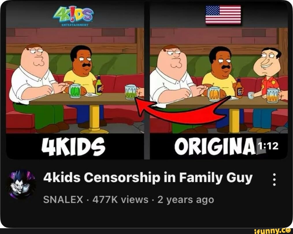 ORIGINIA KIDS &kids Censorship in Family Guy SNALEX 477K views - 2 ...