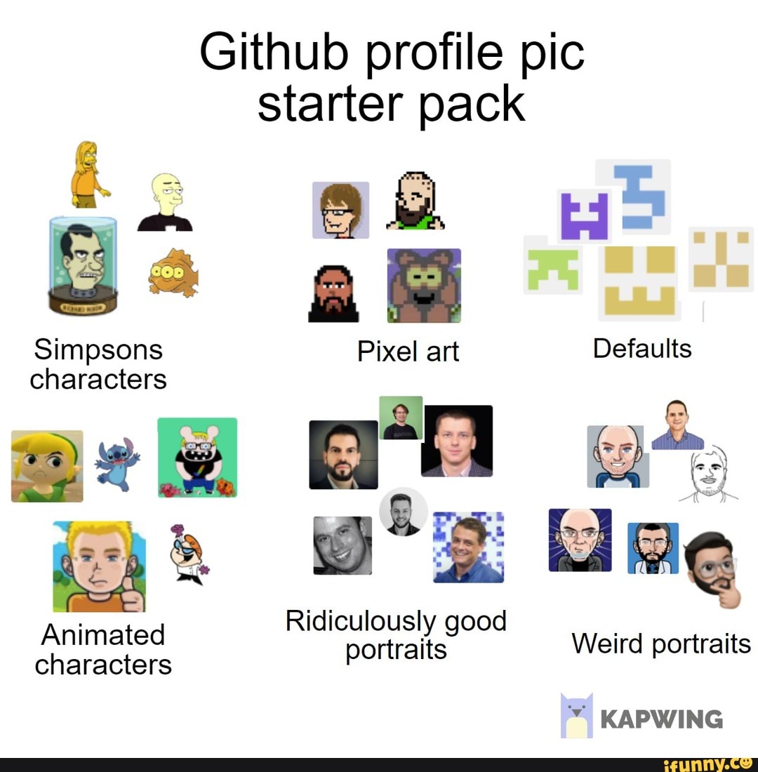Github profile pic starter pack Simpsons Pixel art Defaults characters ...
