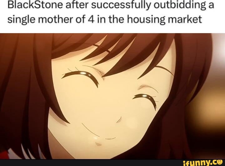 Tone after successfully outbidding a single mother of 4 in the housing ...