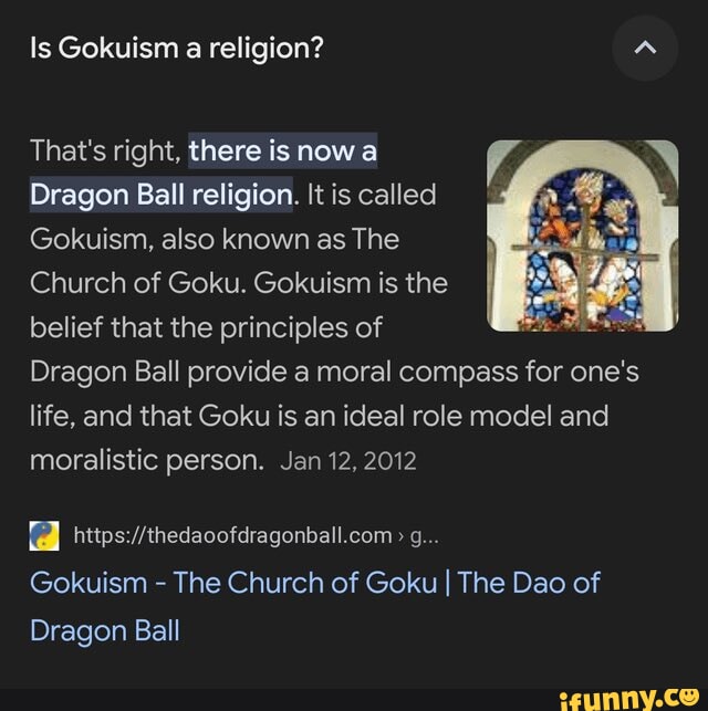 Gokuism memes. Best Collection of funny Gokuism pictures on iFunny