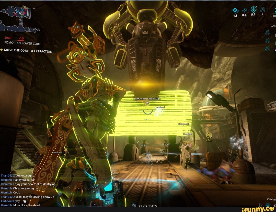 Warframe bugs - FOMORIAN POWER CORE @ MOVE THE CORE TO EXTRACTION ...