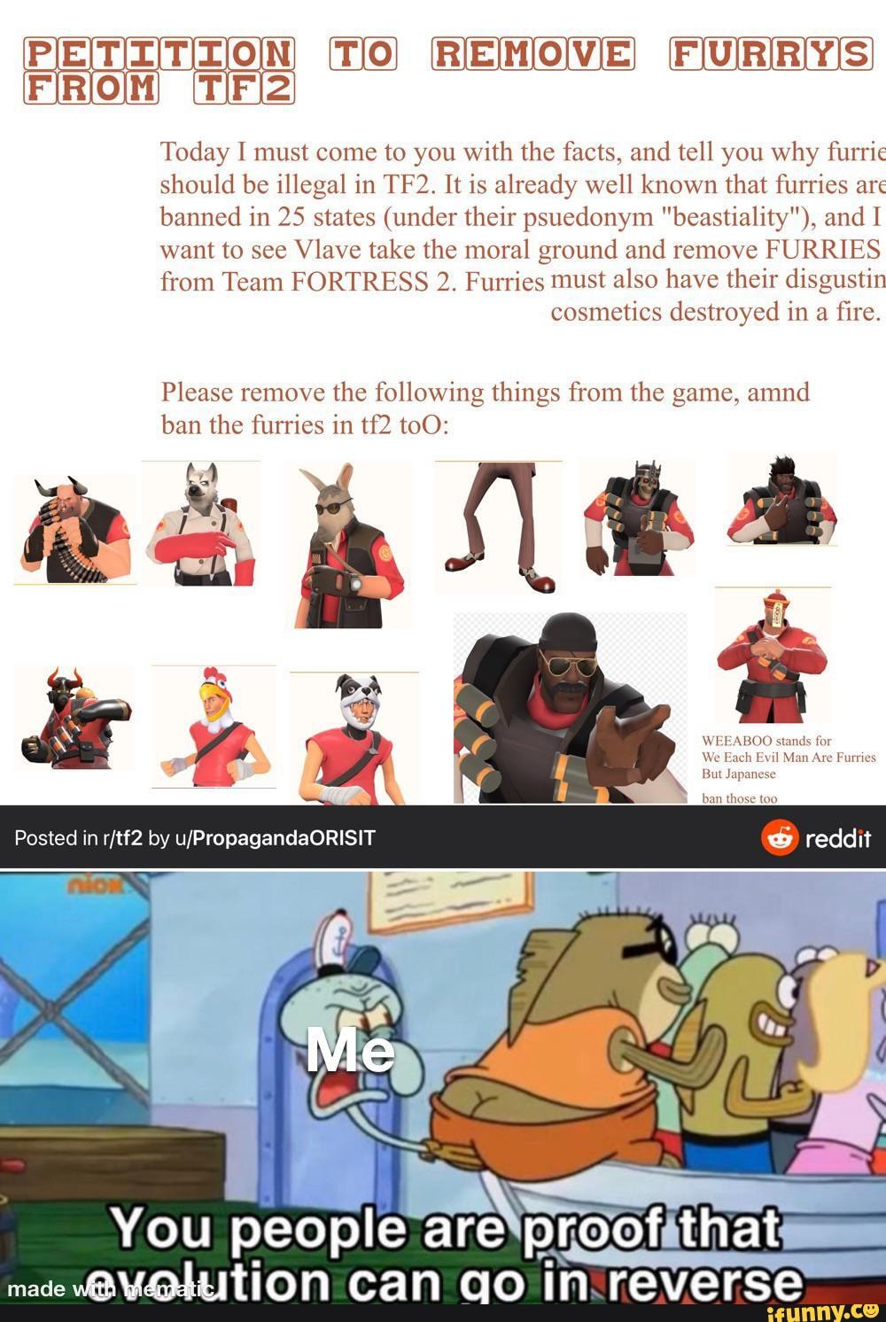 PETITION TO) REMOVE FURIRYS) FIRIOIM (TIFI2) Today I must come to you ...