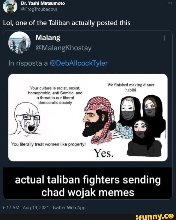 Dr. Yoshi Matsumoto Lol, one of the Taliban actually posted this Malang ...