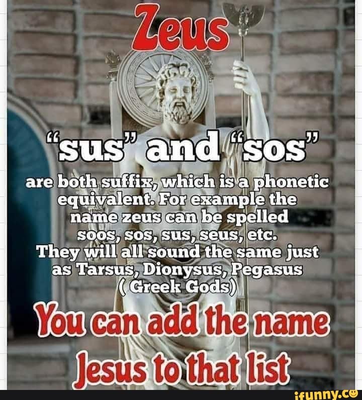 "sus' and "sas' are both suftix, which is'a phonetic equivalent. For ...