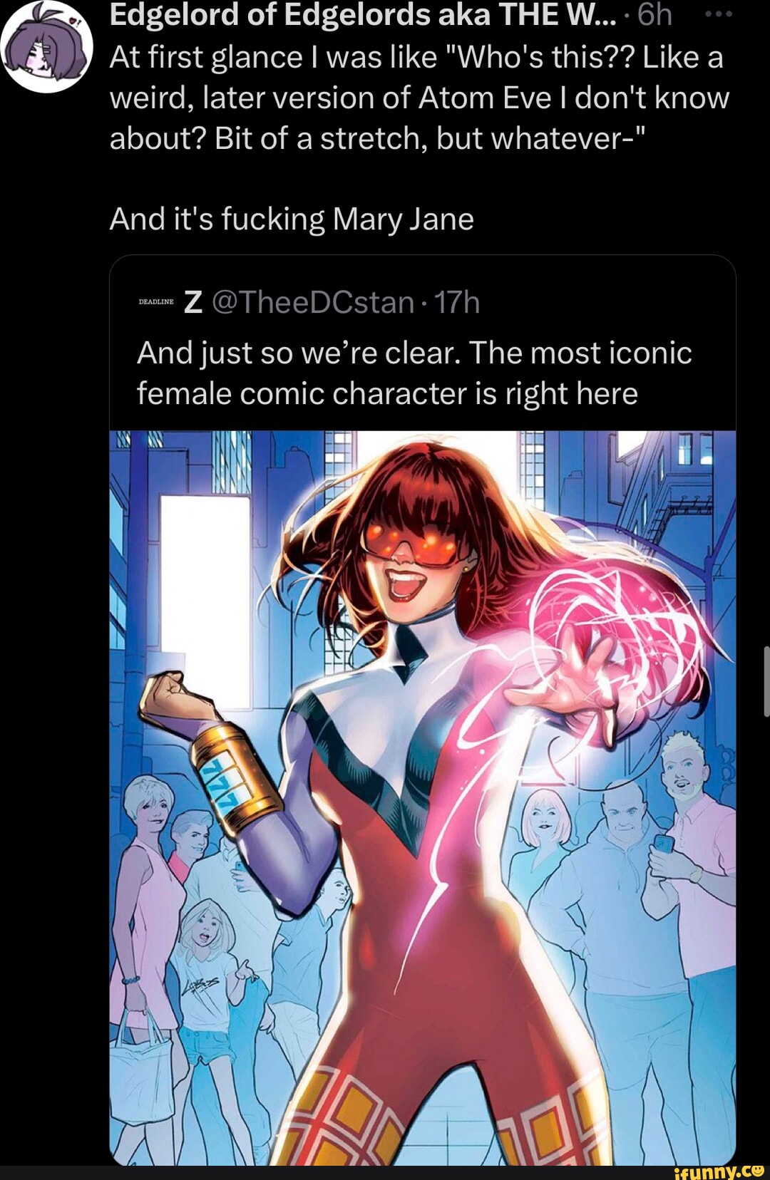 Edgelord of Edgelords aka THE W... At first glance I was like "Who's ...