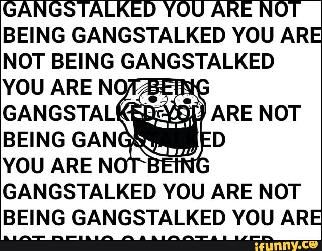 Wedoabitofgangstalking memes. Best Collection of funny ...