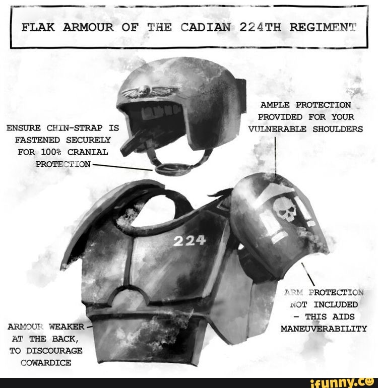 FLAK ARMOUR OF THE CADIAN 224TH REGIMENT FOR ENSURE CHIN-STRAP IS ...