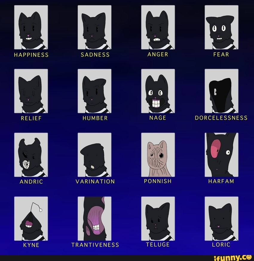 HAPPINESS SADNESS ANGER FEAR RELIEF HUMBER NAGE DORCELESSNESS ANDRIC ...