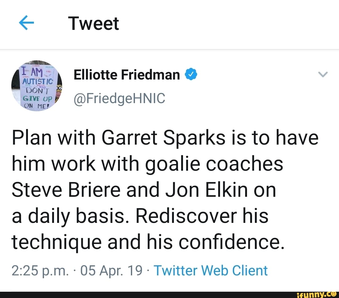 GIMP, @FriedgeHNlC ON HE! Plan with Garret Sparks is to have him work ...