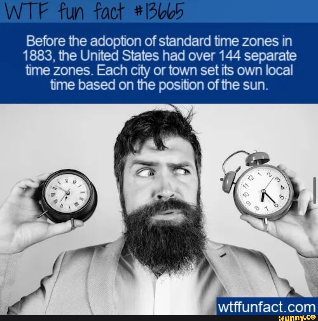 Before the adoption of standard time zones in 1883, the United States ...