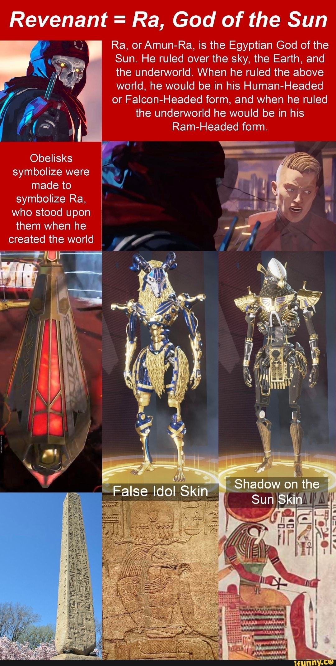 Revenant = Ra, God of the Sun E Ra, or Amun-Ra, is the Egyptian God of ...